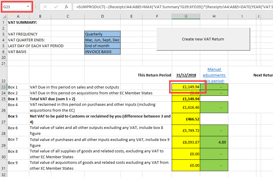 CCH OneClick : MTD for VAT - VAT Spreadsheet Template and creating ...