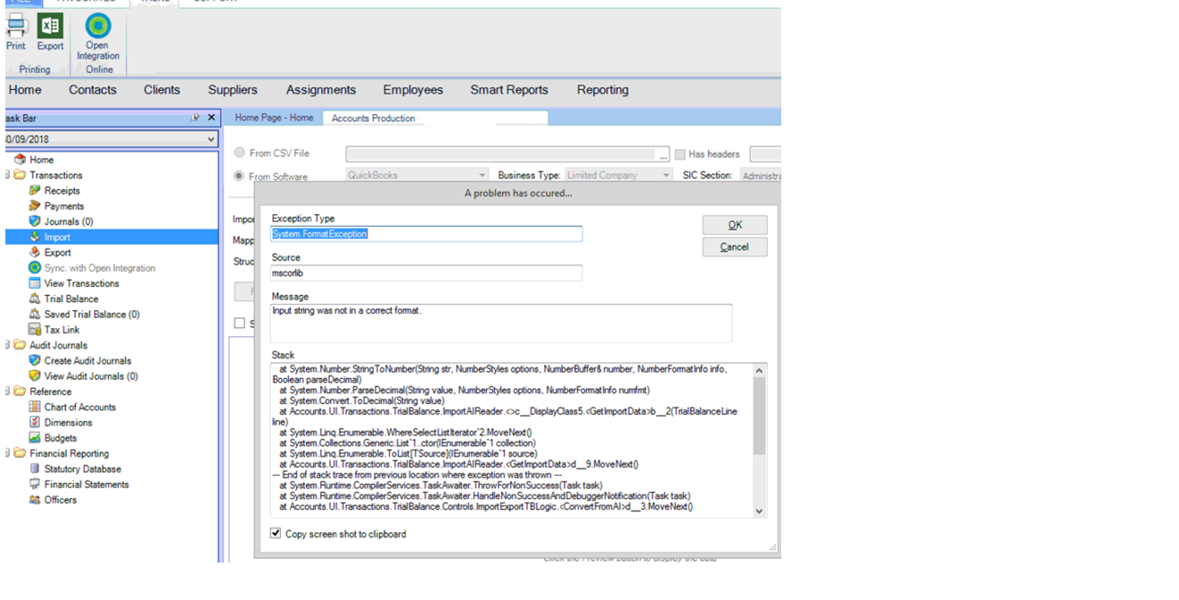 CCH OneClick : Open Integration - QuickBooks