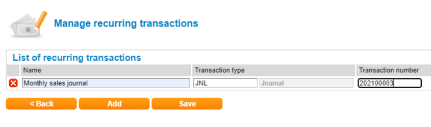 Twinfield : How do I set up a recurring transaction?