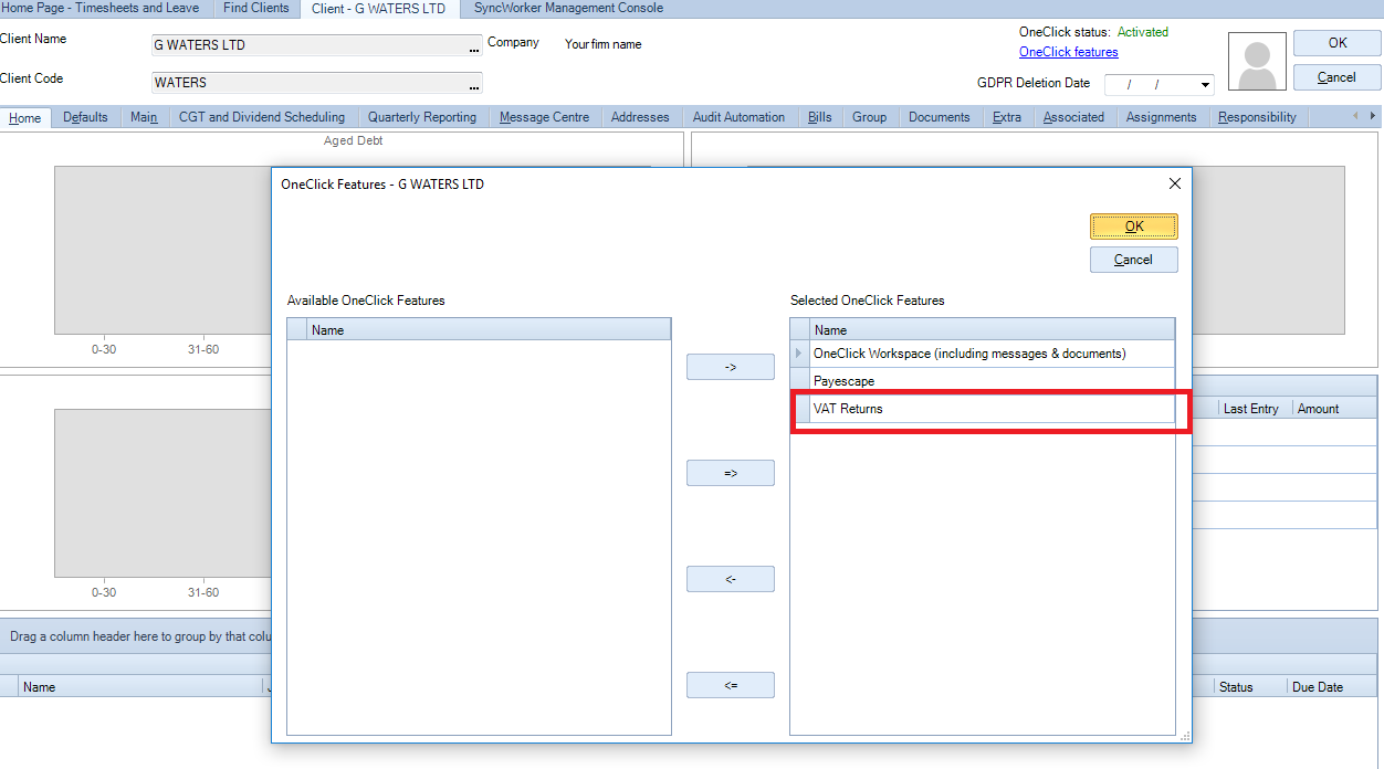 CCH OneClick : MTD for VAT - FAQs