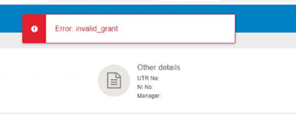 CCH OneClick : MTD for VAT - Invalid Grant Error re HMRC Authorisation for the Practice on the ...