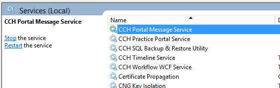 CCH OneClick : How do I restart the CCH OneClick services?