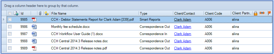 CCH Practice Management : Workflow to automatically email statements