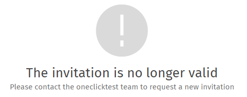 CCH OneClick : Invitation Expires or Invitation is no longer valid