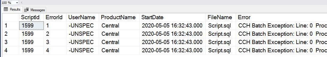 CCH Central : Technical - How do I retrieve the database upgrade errors ...