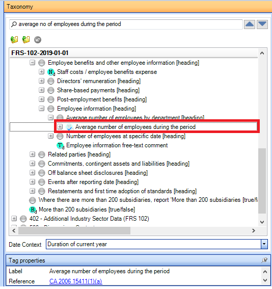 CCH iXBRL Review & Tag : Validation error 9999 Average Number of ...