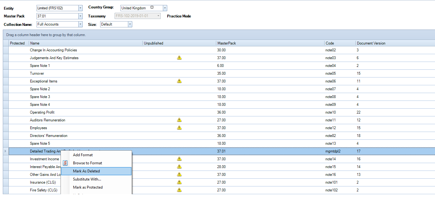 CCH Accounts Production : Detailed Trading and P&L showing a breakdown ...
